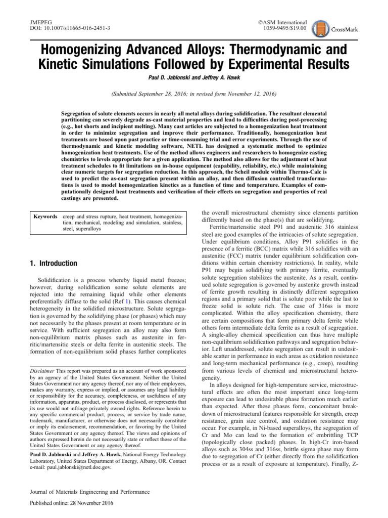 Jablonski 2016 | PDF | Heat Treating | Alloy