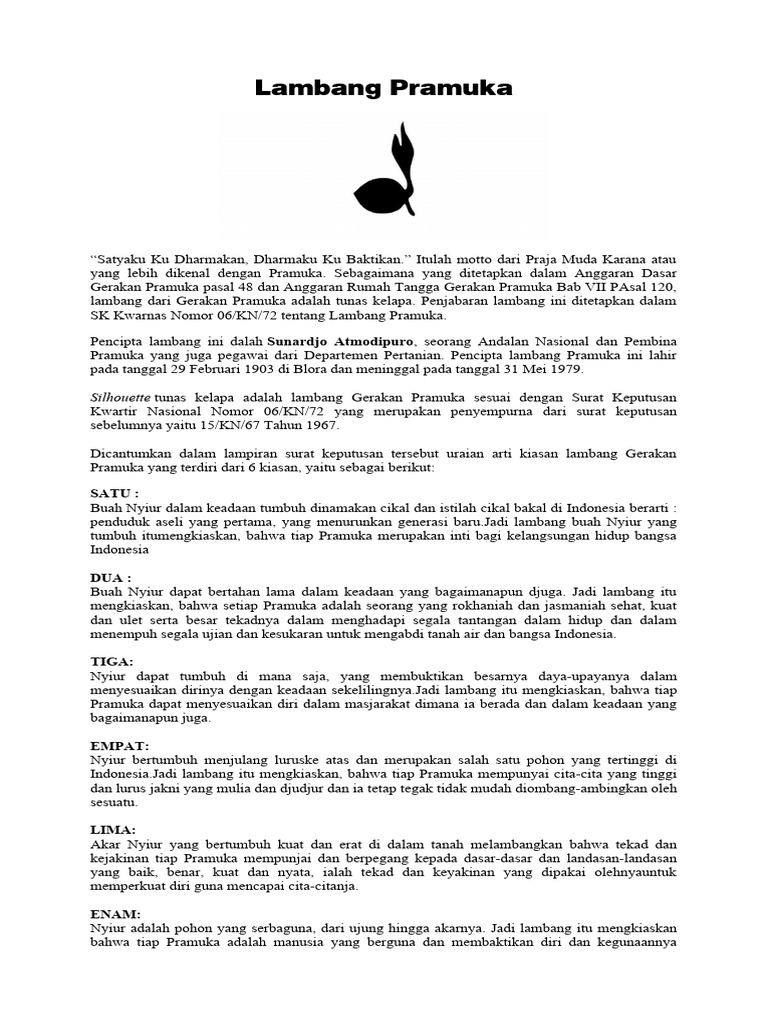 Materi Lambang Pramuka | PDF | Agama & Spiritualitas