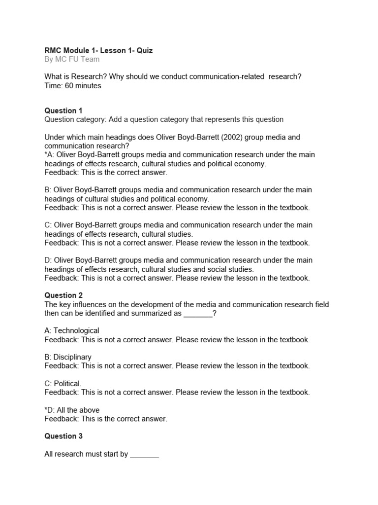 RMC Ôn Tập | PDF | Methodology | Communication