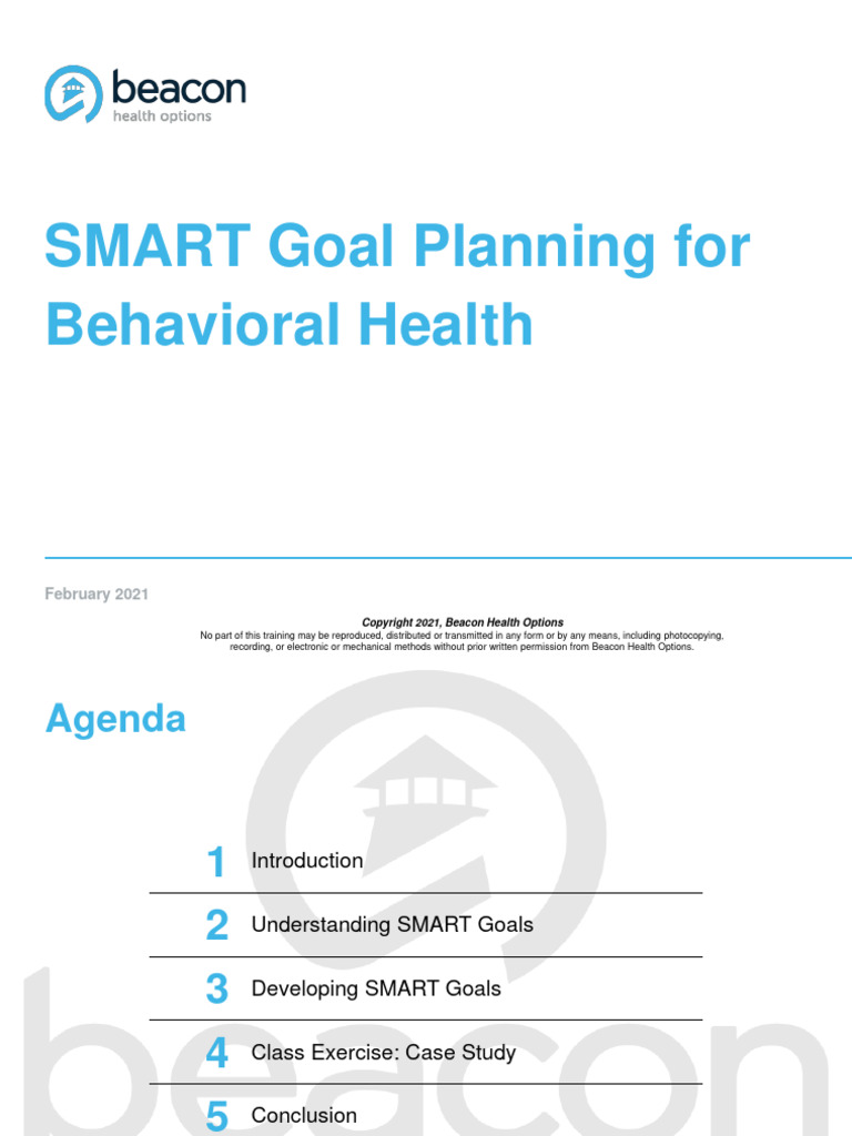 SMART-Goal-Planning-for-Behavioral-Health-Slides | PDF | Goal | Anxiety