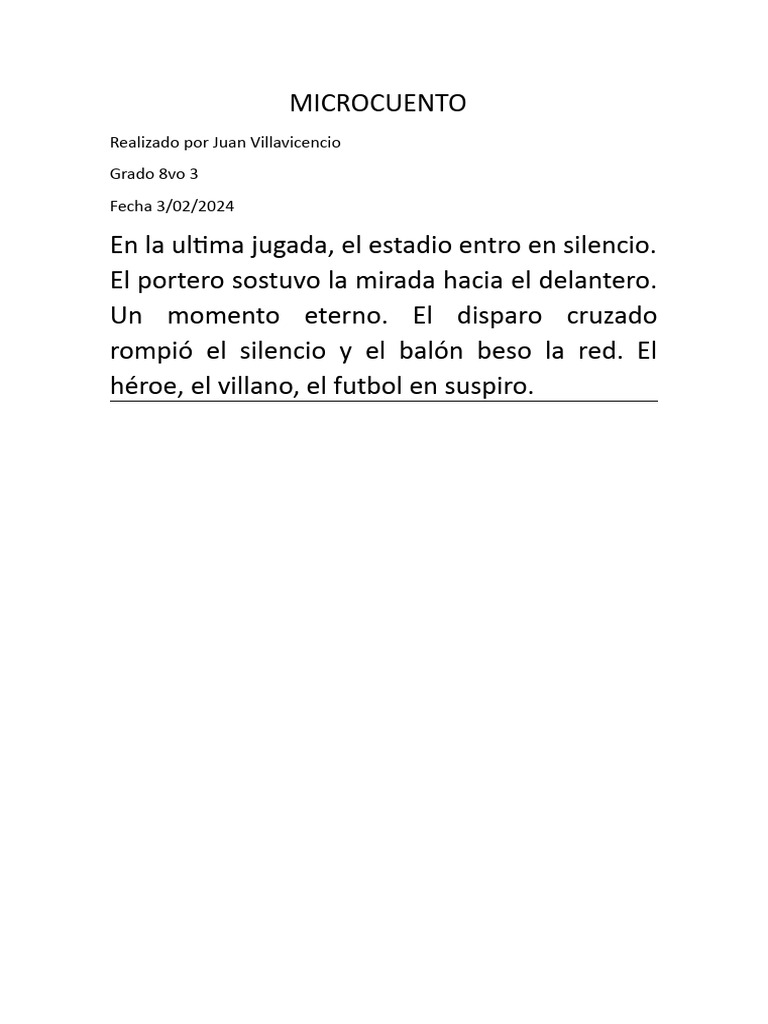 Micro Cuento | PDF