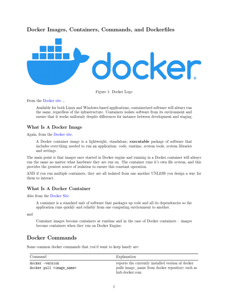 Docker Images, Containers, Commands, and Dockerfiles: What Is A Docker Image | PDF | Utility ...