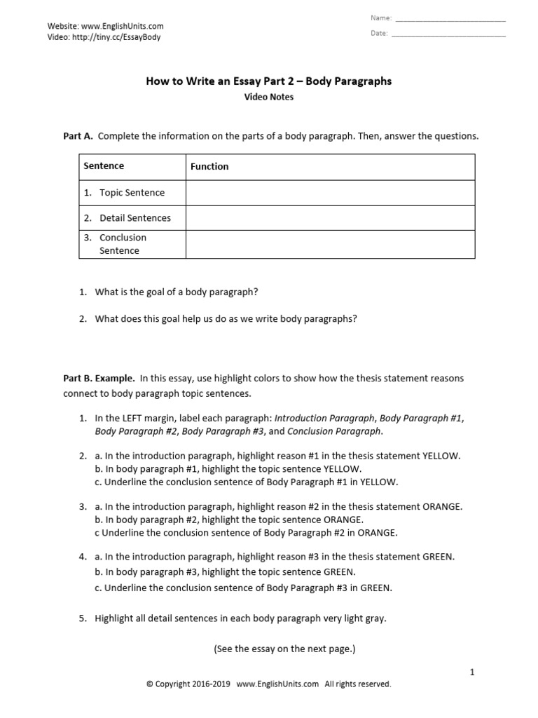 Essay Part 2 | Download Free PDF | Paragraph