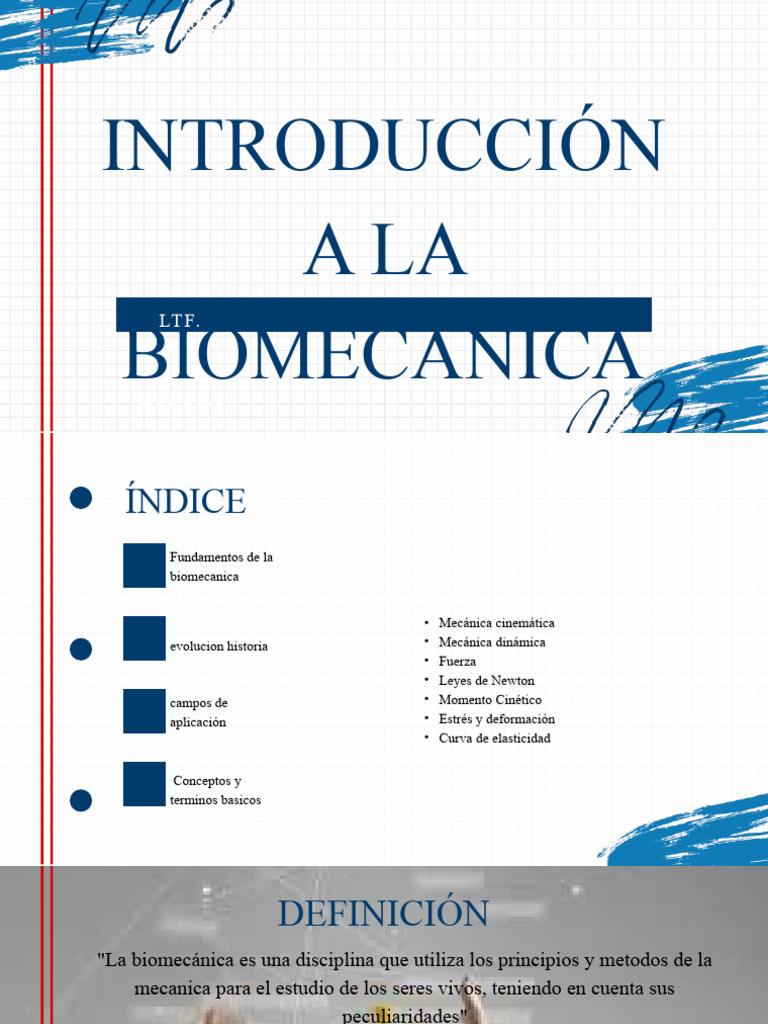 001 Introduccion A La Biomecanica | PDF | Salud y bienestar | Ciencia y matemáticas