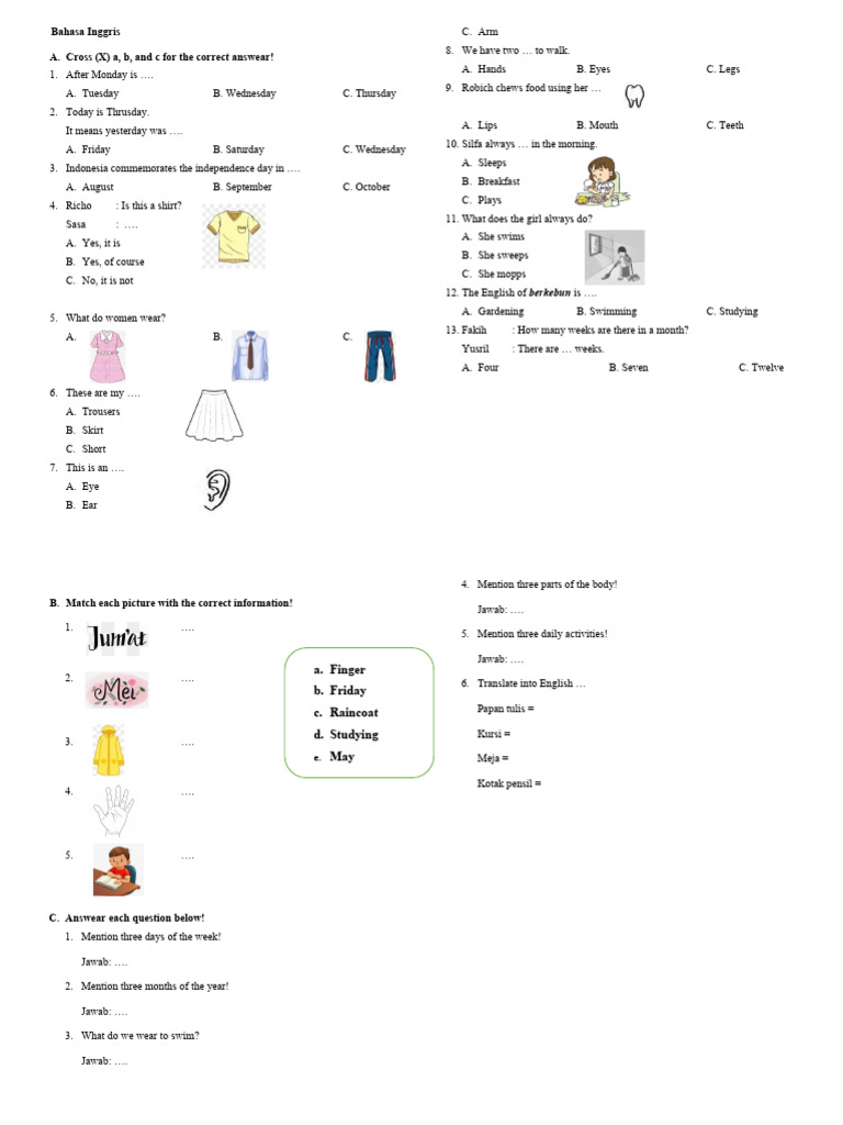 English Language Quiz for Beginners | PDF