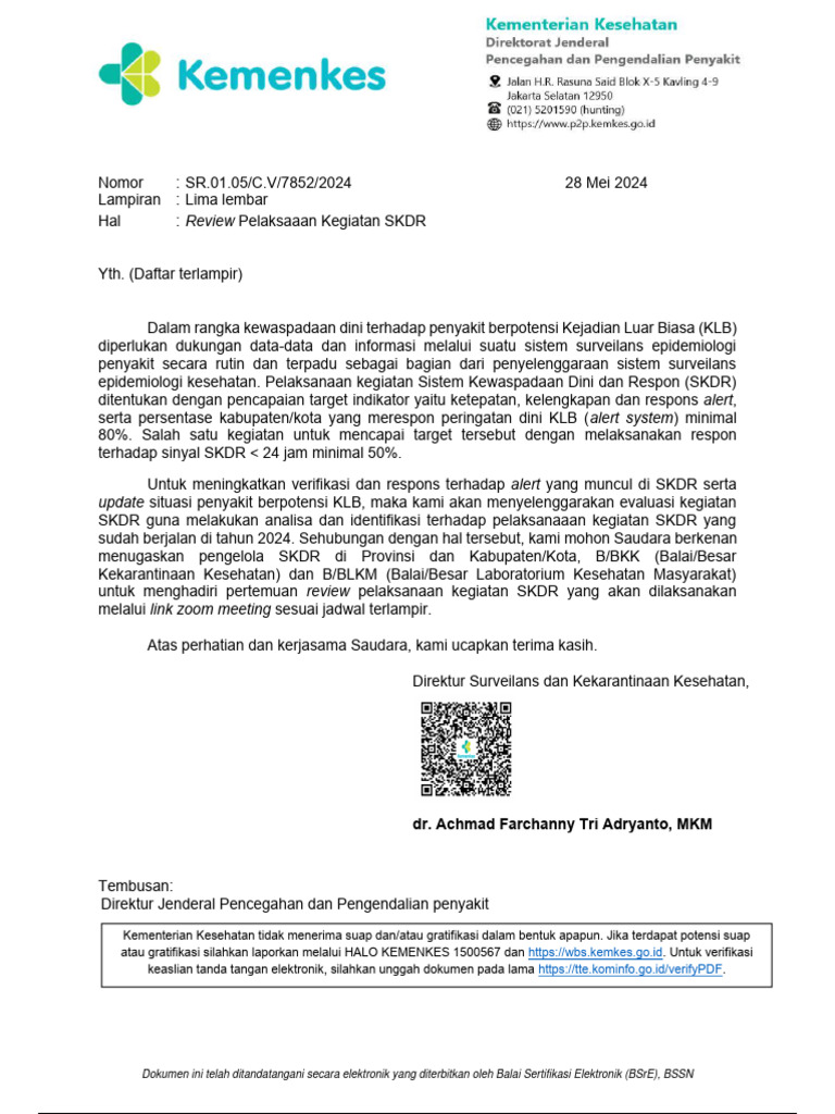 Review Kegiatan SKDR 2024 | PDF