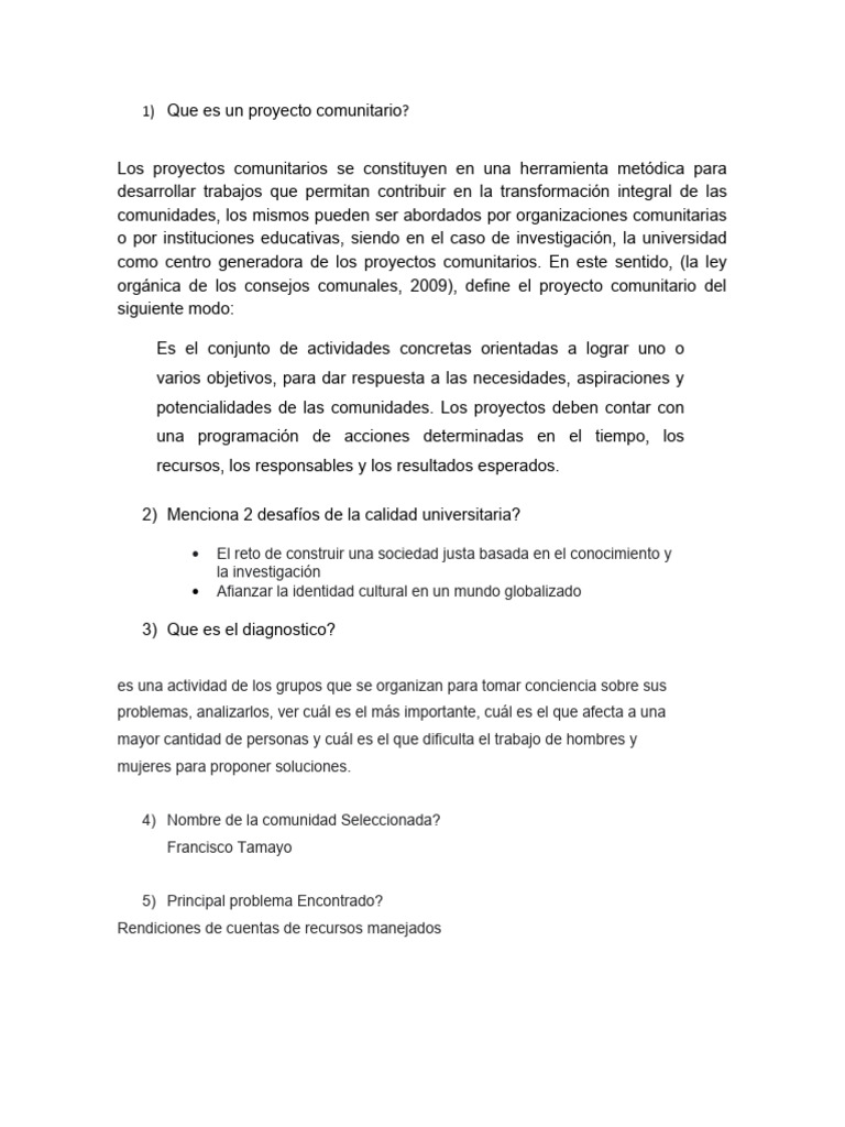 Ejemplos de Proyectos Comunitarios | PDF | Arte