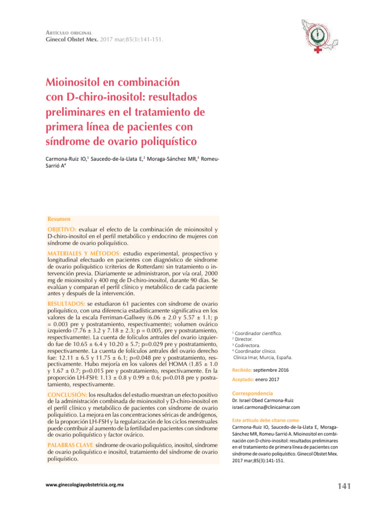 Mioinositol Combinacion | PDF