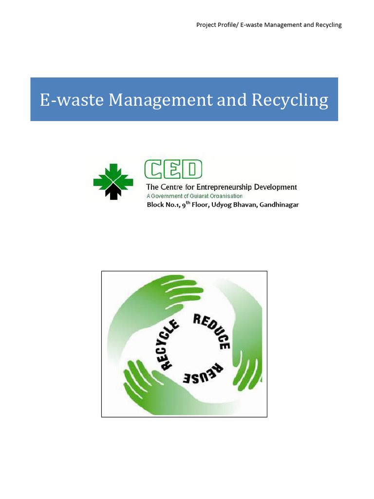 E-waste Management 2013 | PDF | Electronic Waste | Recycling