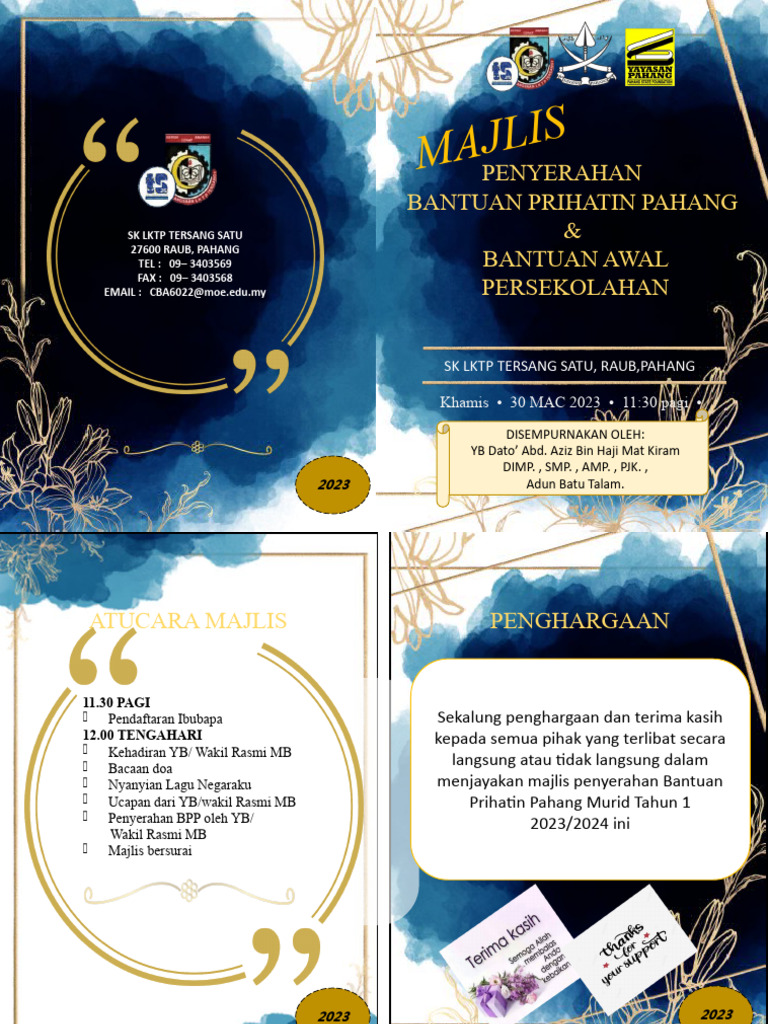 Buku Program Majlis Penyerahan BPP & BAP | PDF