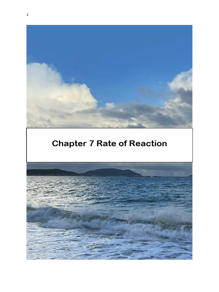 Chemistry Form4 Chapter7 SPM | PDF | Reaction Rate | Catalysis