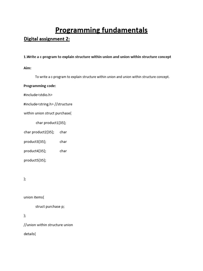 Programming Fundamentals | PDF | Computer Engineering | Computer Science Programming Fundamentals | PDF | Computer Engineering | Computer Science