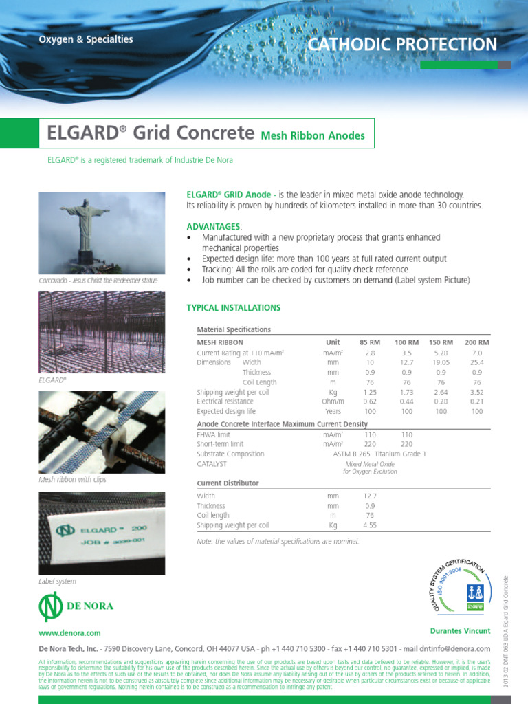 2013 02 DNT 063 LIDA Elgard Grid Concrete | PDF | Anode | Materials