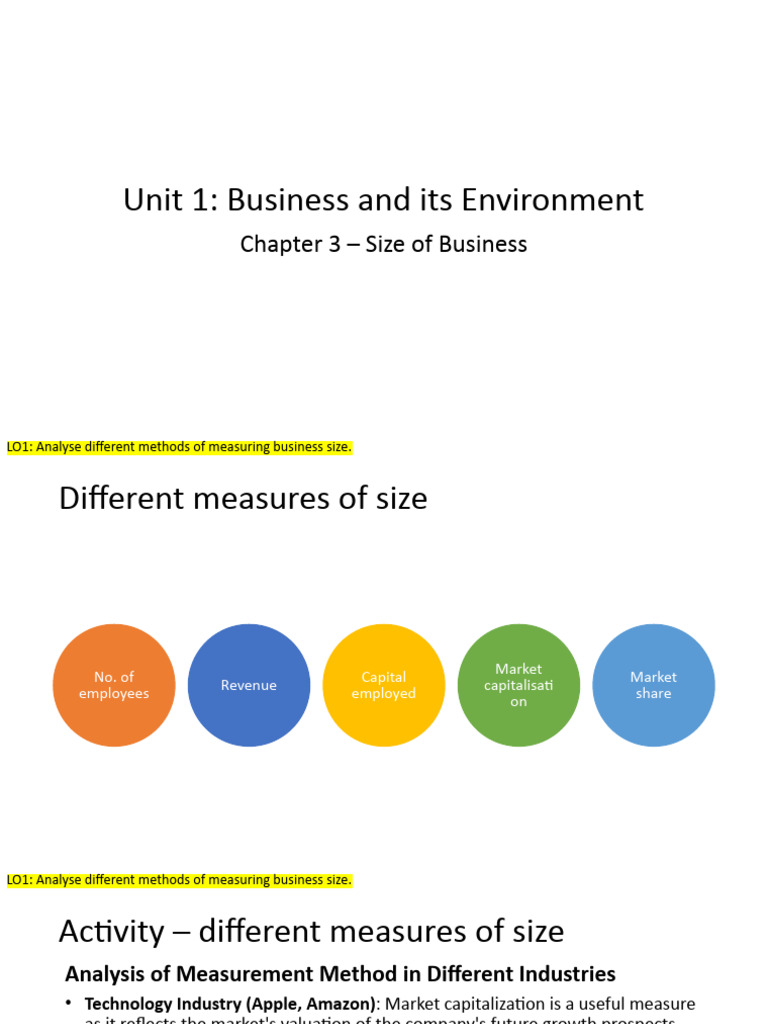 Measuring Business Size and Growth Strategies | PDF | Mergers And ...