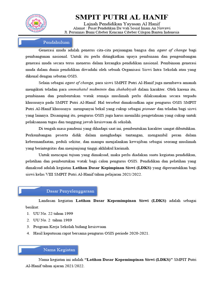 Proposal LDKS 2021-2022 | PDF