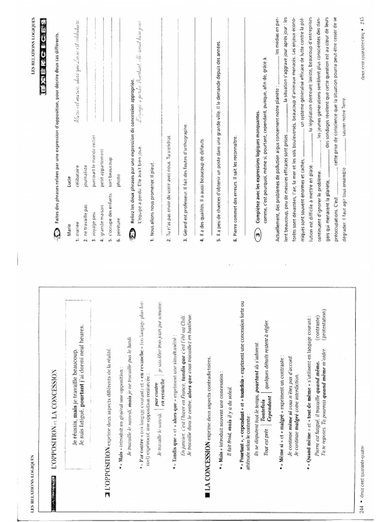 Les Relations Logique | PDF