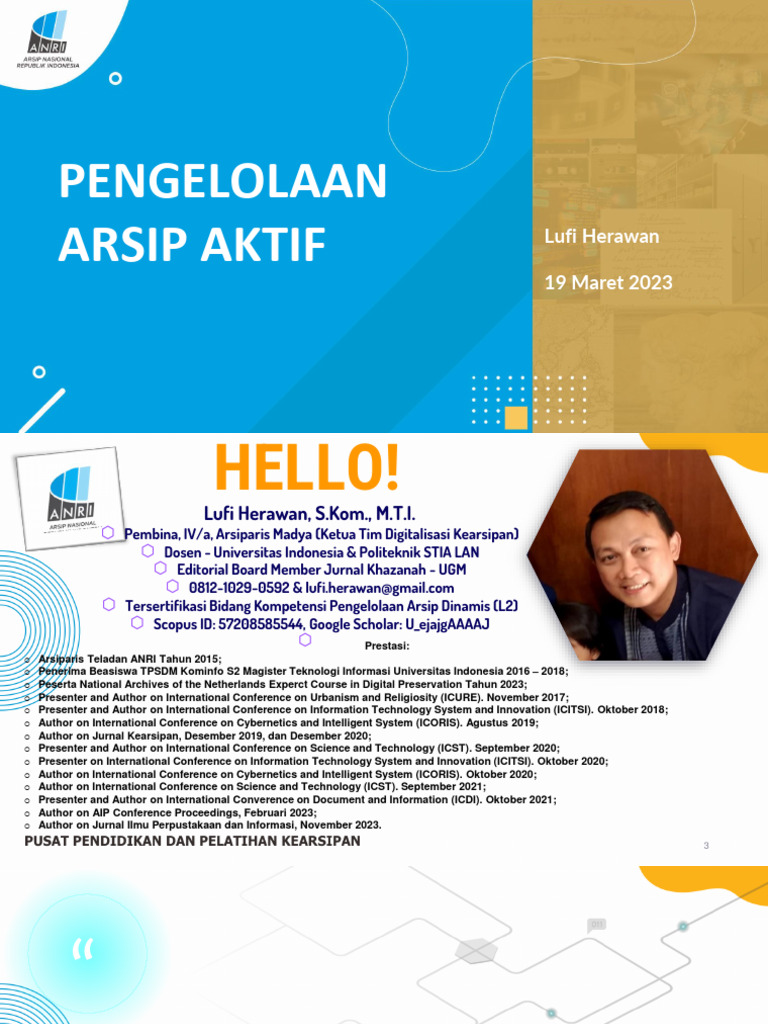 Materi Pengelolaan Arsip Aktif | PDF