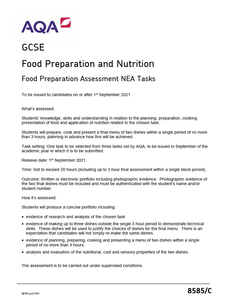 8585-C-NEA Task 2021-2022 | PDF