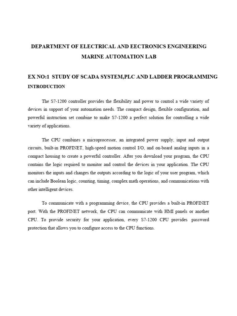 Study of SCADA | PDF | Computer Data Storage | Programmable Logic ...