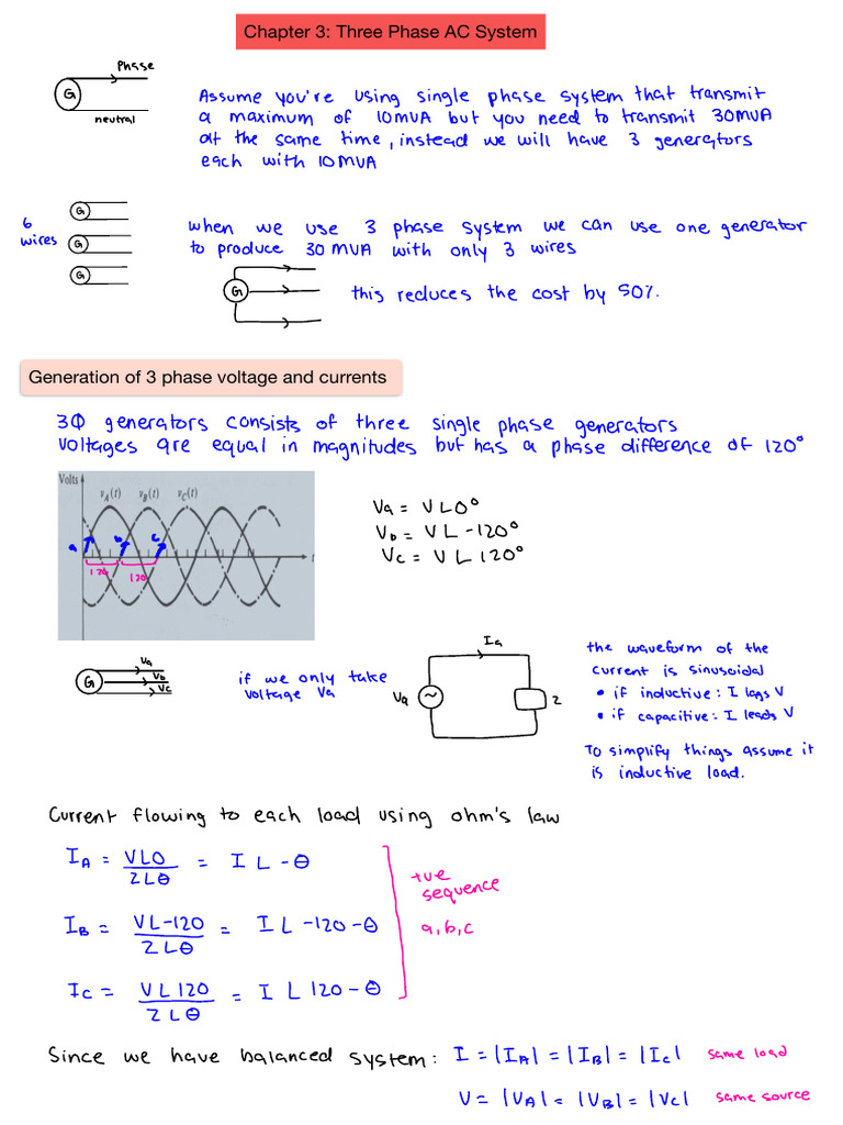Chapter 3 - Three Phase AC System | PDF | Alternating Current ...