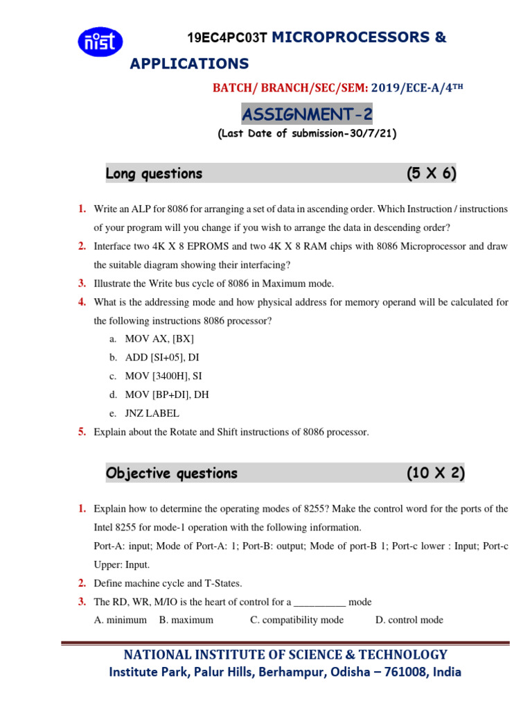 ASS-2-1 | Download Free PDF | Central Processing Unit | Computing