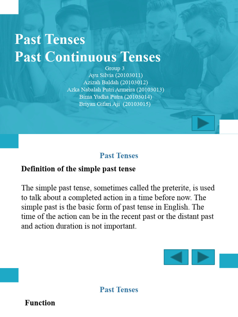 Group 3 Past Tenses_Past Continuous Tenses | Download Free PDF ...