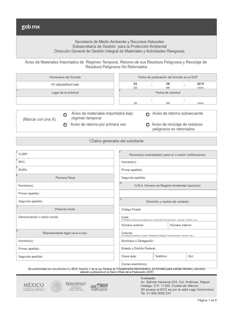 FF Semarnat 046 Semarnat 07 021 | PDF | Residuos | Reciclaje