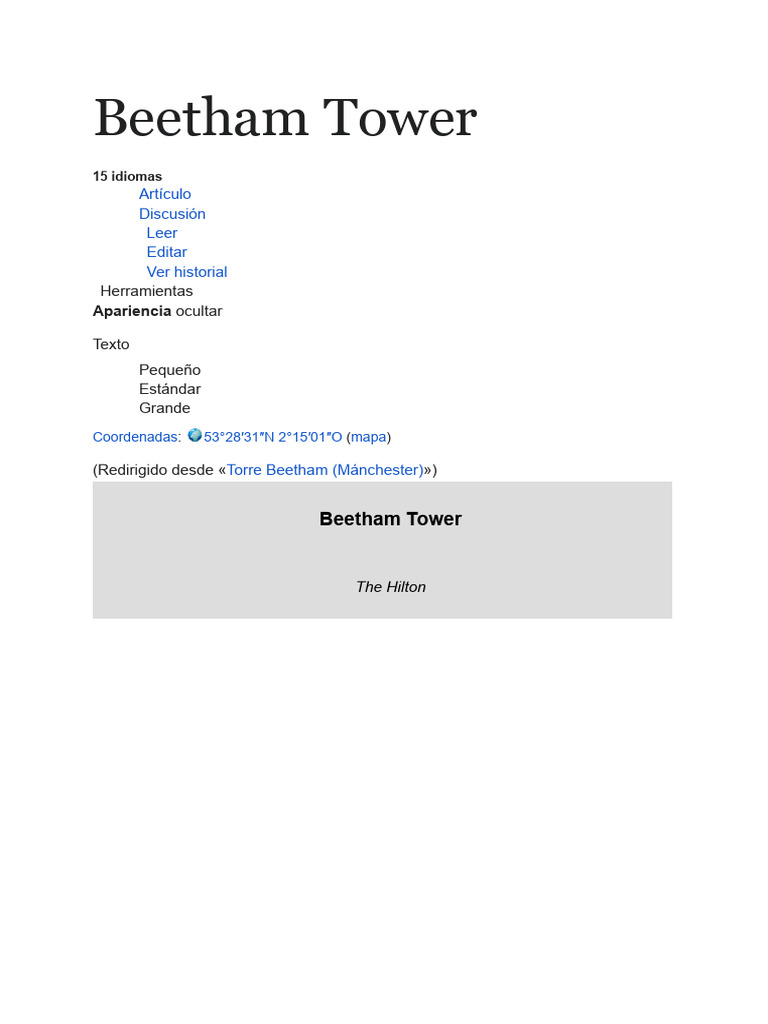 La Torre Beetham . | PDF | Edificios y estructuras | Diseño arquitectonico