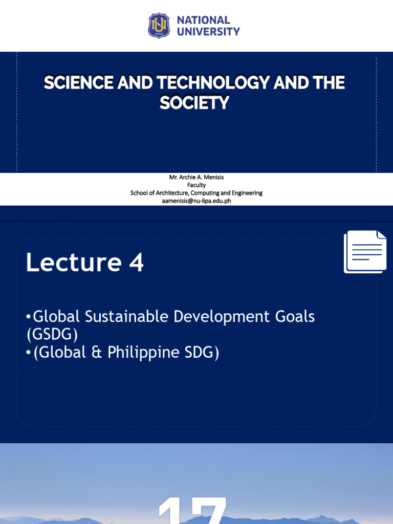 Lecture 4 Sustainable Development Goals Pdf Sustainability Food