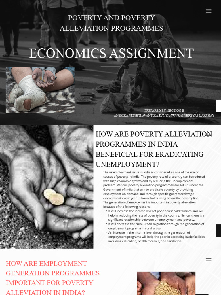 Poverty and Poverty Alleviation Programmes: Economics Assignment | PDF ...