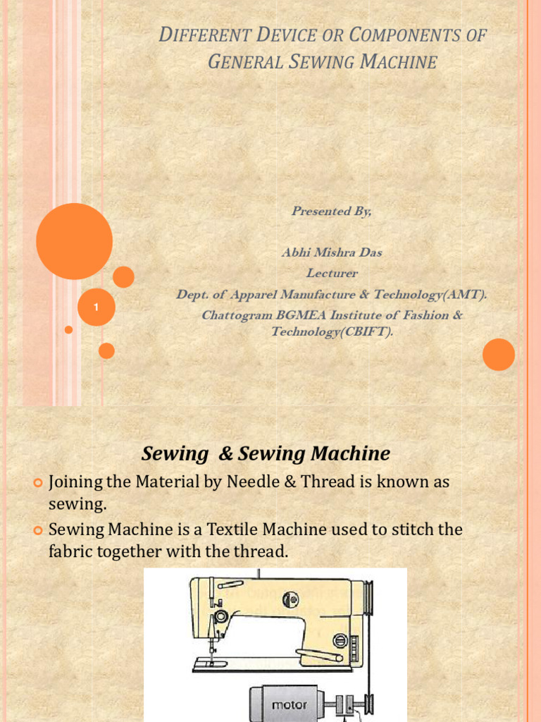 Different Device of General Sewing Machine | PDF | Sewing Machine ...