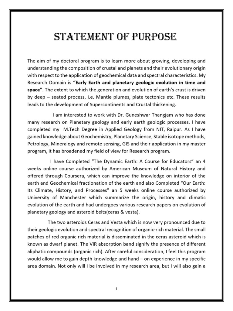 NISER SOP | PDF | Geology | Planetary Core