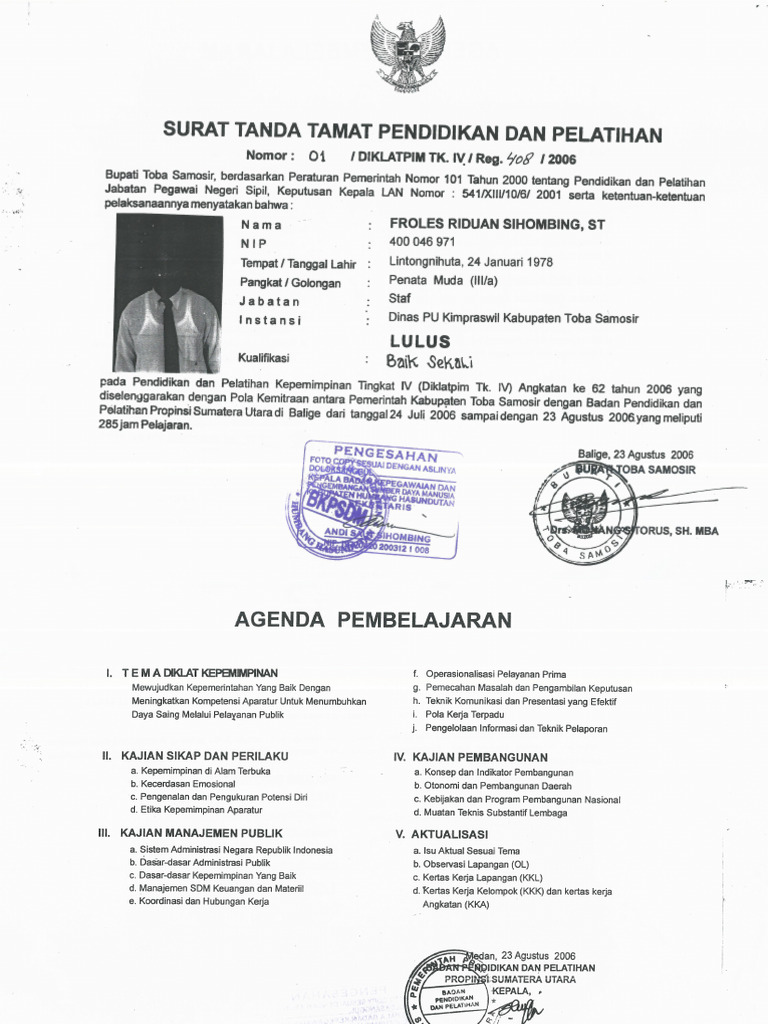 Diklat - Froles Riduan Sihombing | PDF