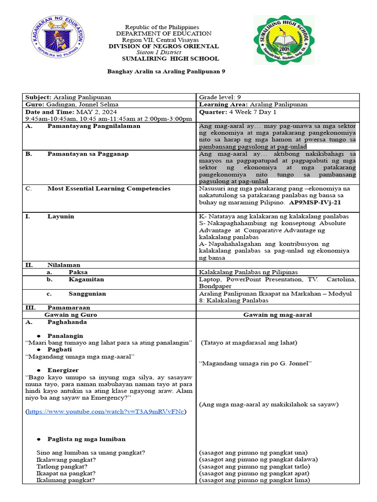 Final LP Sa Ikaapat Na Markahan Modyul 8 | PDF