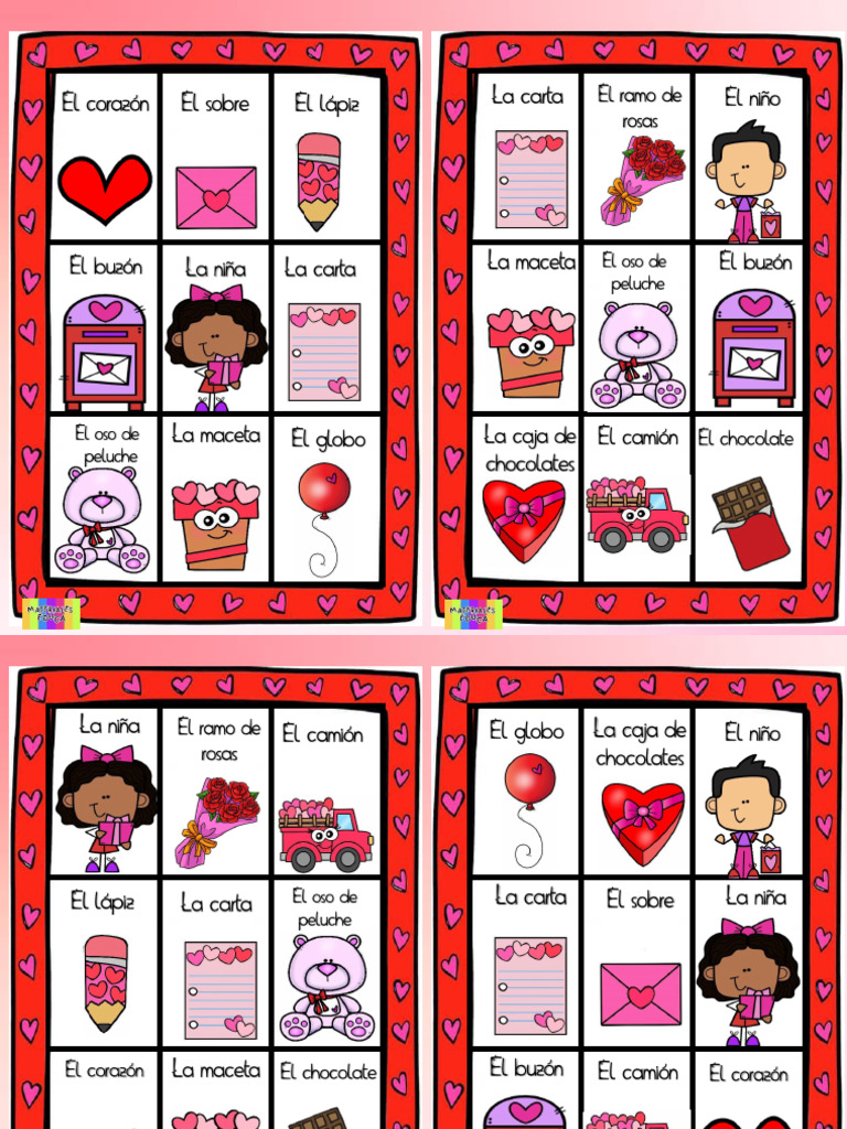 Loteria de San valentin-MATERIALES COAHUILAEDUCA | PDF