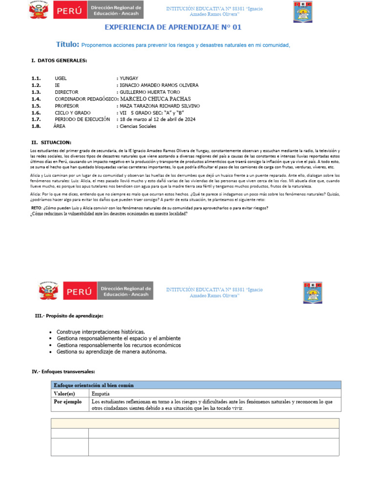 Eda 5° CCSS I Bim | Descargar gratis PDF | Evaluación | Aprendizaje