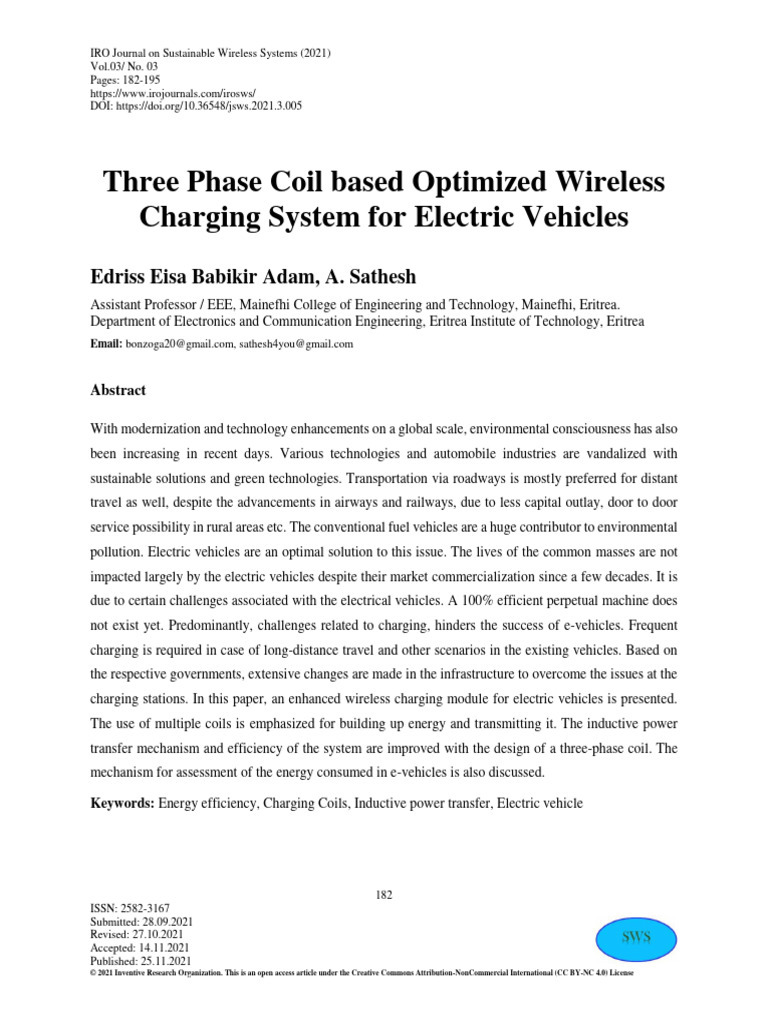 EV Wireless Charging Innovation | PDF | Inductor | Electric Vehicle