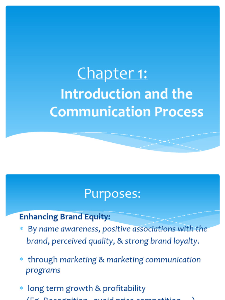 MKT 4225 NEW Chapter 1 - Introduction & the Comm Process | Download Free PDF | Marketing ...