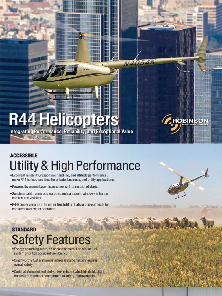 r44 Brochure 2024 Website Layout | PDF | Horsepower | Helicopter