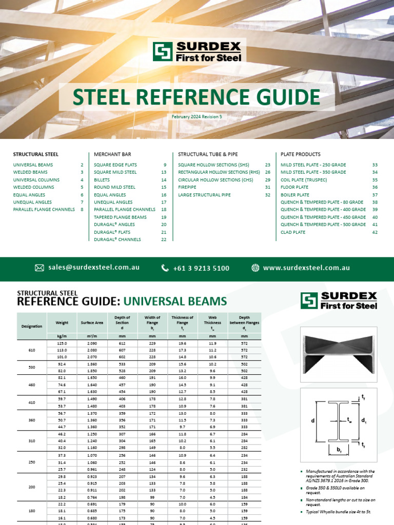 Surdex Steel Reference Guide Feb 2024 Rev 5 1 | PDF | Pipe (Fluid ...