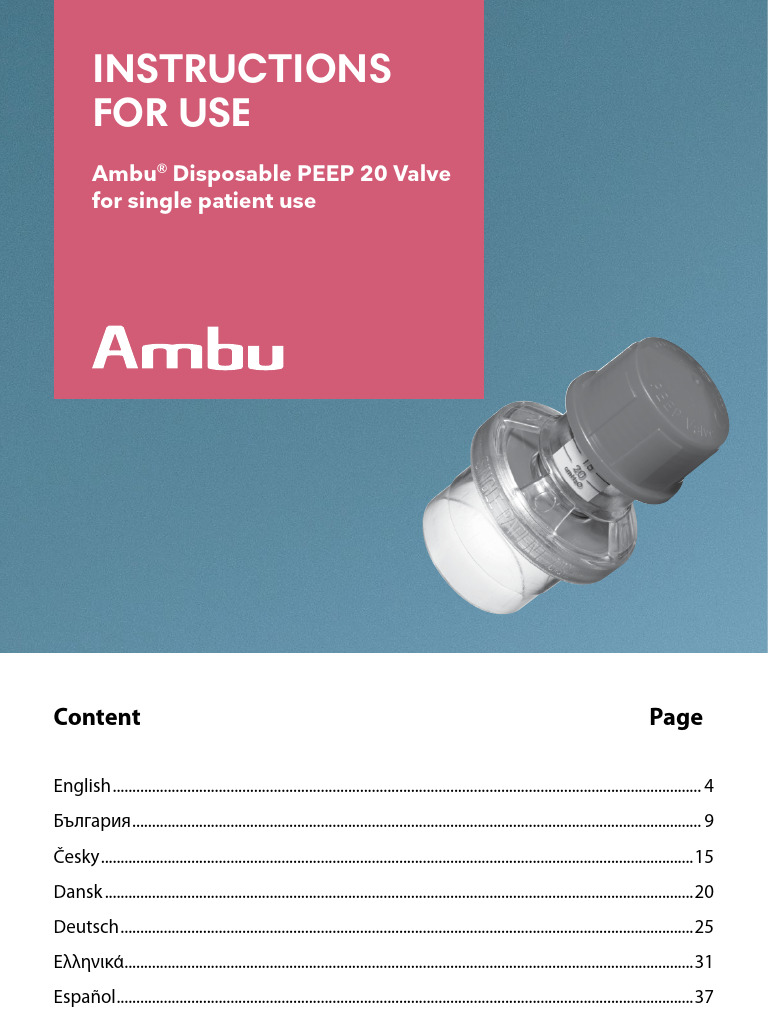 Update of Disp PEEP Valve 20 IFU Multi V04 202205 TCC 11131 | PDF ...