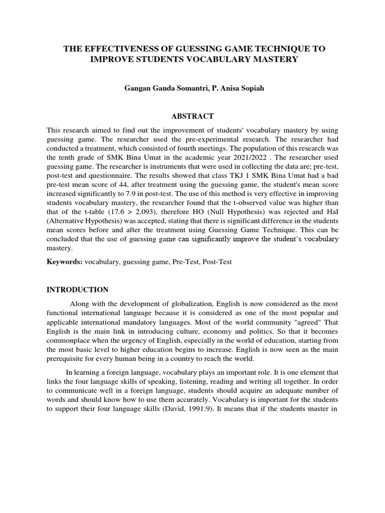 Ggs the+Effectiveness+of+Guessing+Game+Technique+to+Improve+Students ...