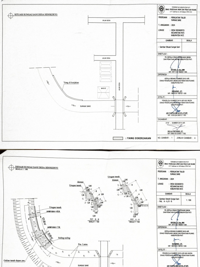 Gambar Talud Sungai Sani 2 | PDF