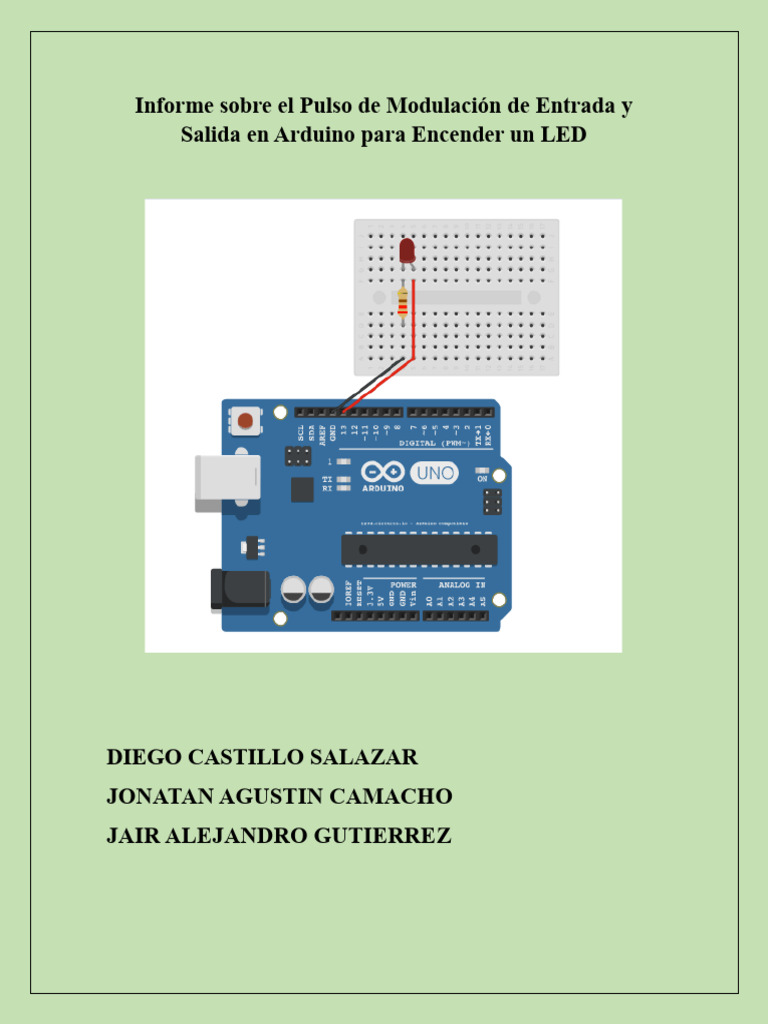 Pulso de Modulación de entrada y salida | PDF | Arduino | Diodo emisor de luz