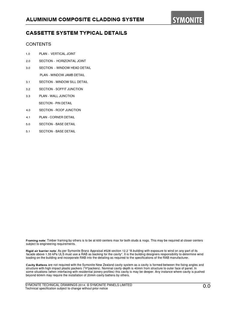 Typical-Cassette-System-Details-2014 | PDF | Framing (Construction ...