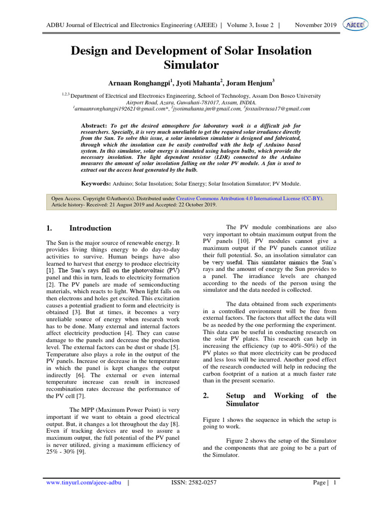 Design and Development of Solar Insolati 94a630b1 | PDF | Photovoltaics ...