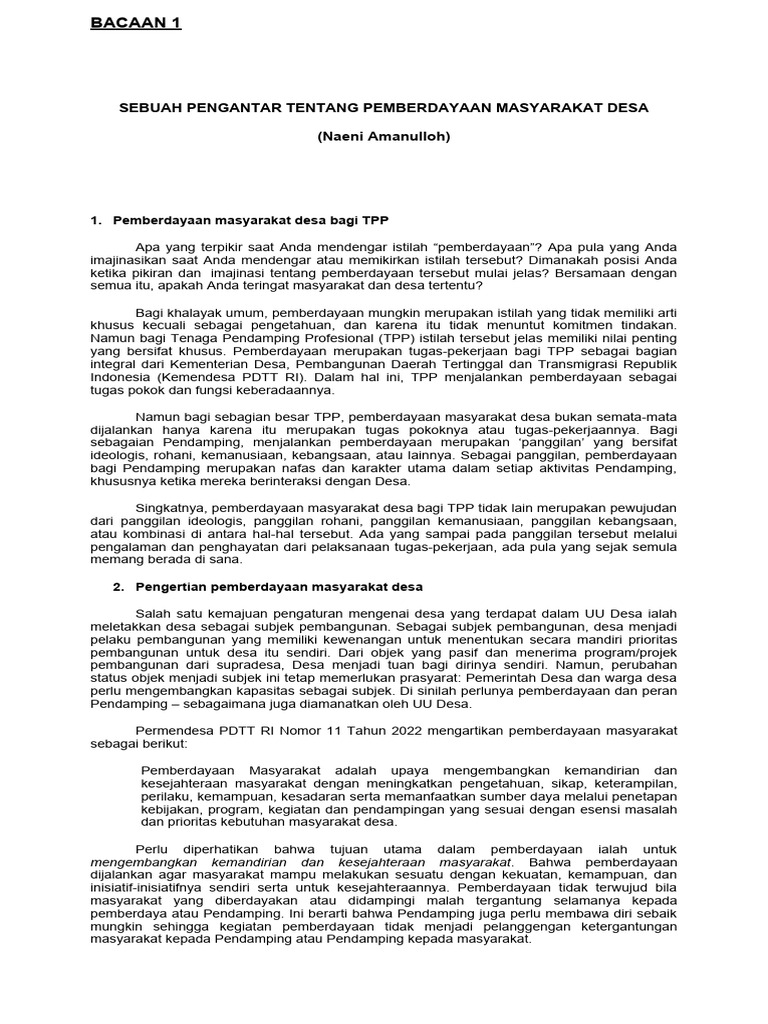 Bacaan 1 | PDF | Ilmu Sosial