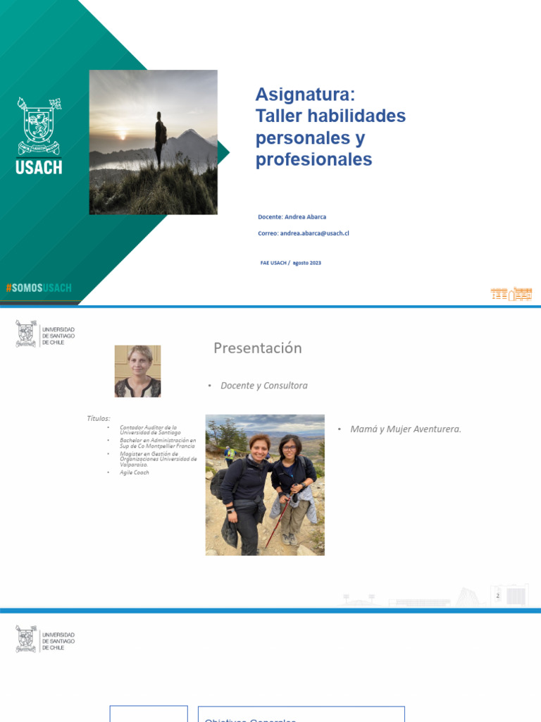 Clase N1 Taller de Desarrollo de Habilidades Personales y Profesionales 531131 | PDF | Negocios