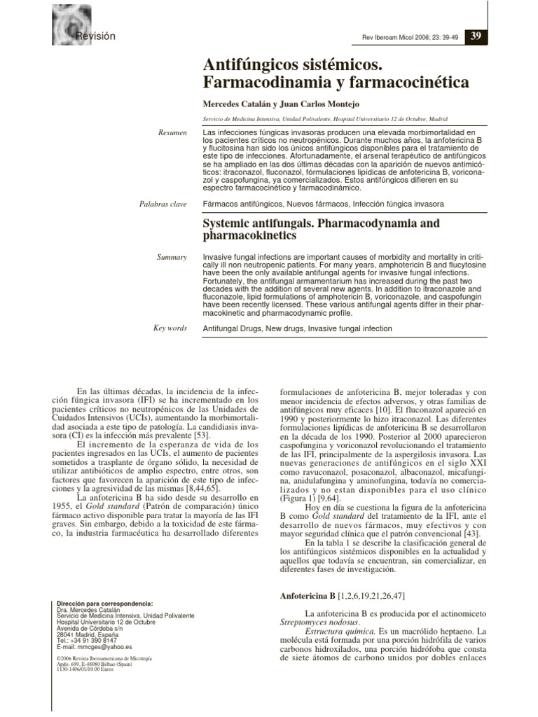 Antifungicos sistémicos PK_PD | Descargar gratis PDF | Drogas ...