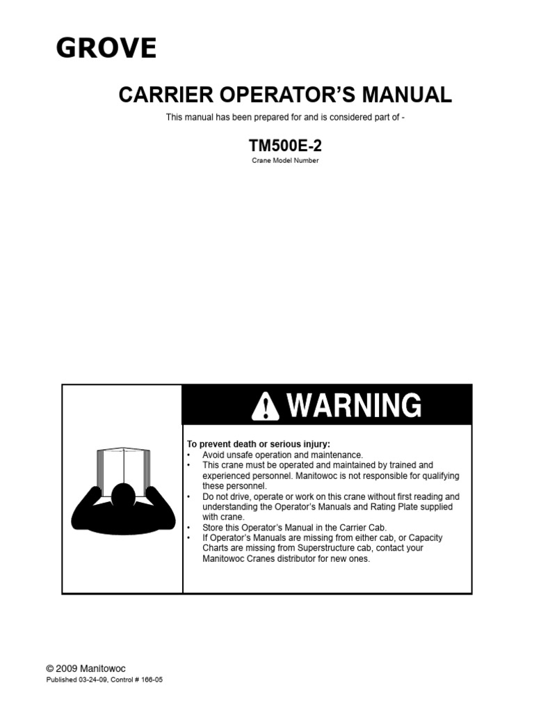 TM500E-2 Carrier OM Ctrl166-05 | PDF | Electric Power Transmission ...